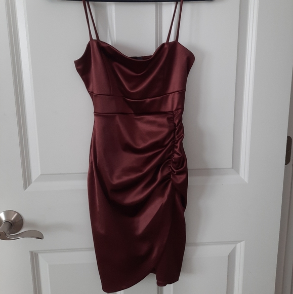 Windsor | Dresses | Satin Rust Windsor Homecoming Dress | Poshmark
